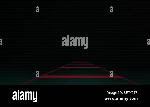 Pyramid with neon lines and a pink sun in the background Stock Video ...