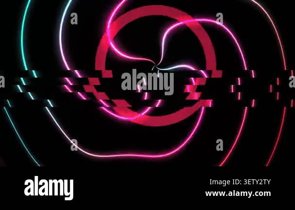 neon spiral light trail abstract background with pink and blue glowing ...