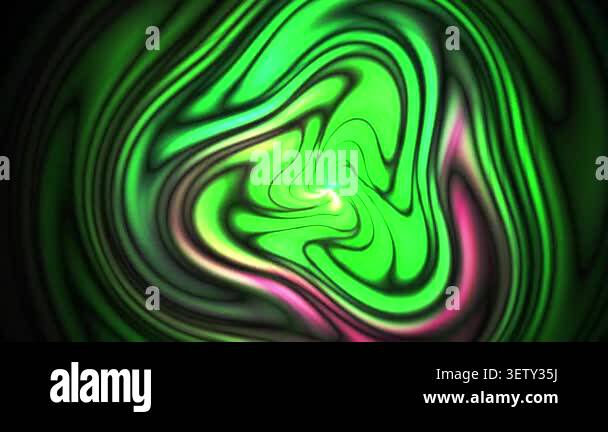 Abstract swirling patterns in shades of green with pink accents on a ...