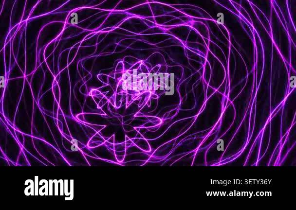 Abstract purple neon light design on a dark background Stock Video ...