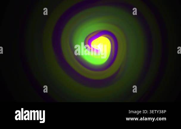 A mesmerizing spiral design with shades of green and purple on a dark ...