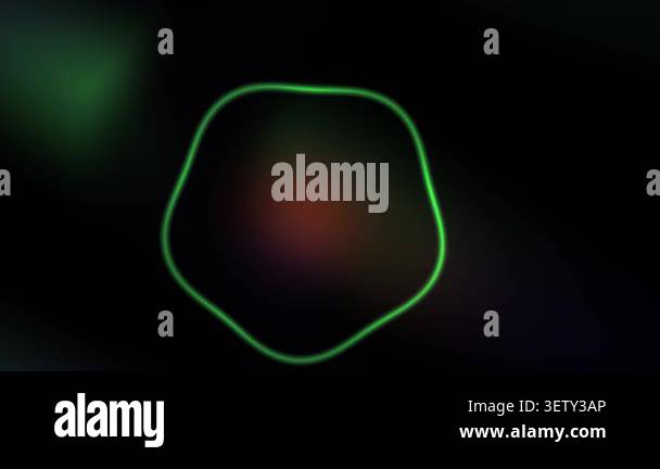 A green outline on a black background with a red center Stock Video ...