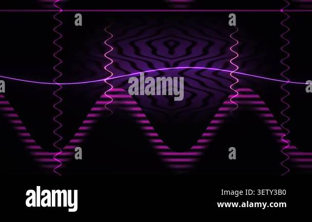 A mesmerizing visual representation of a waveform in vibrant purple ...