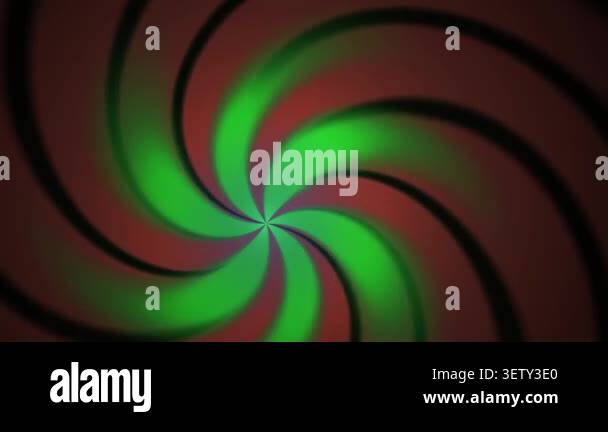 A mesmerizing spiral pattern with glowing green lines on a dark ...
