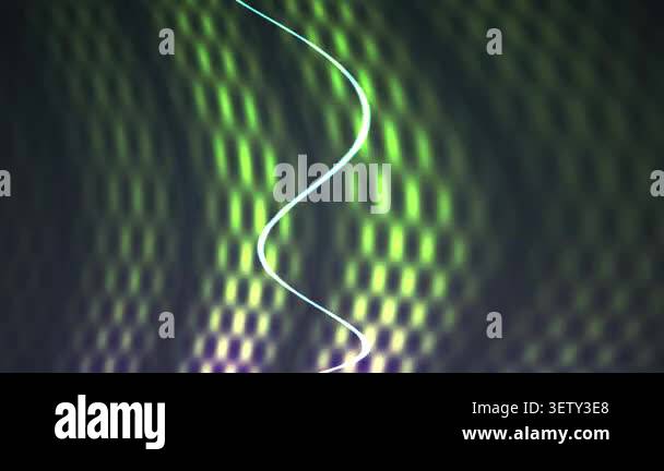 Abstract images of glowing grid patterns in shades of green, gold, and ...