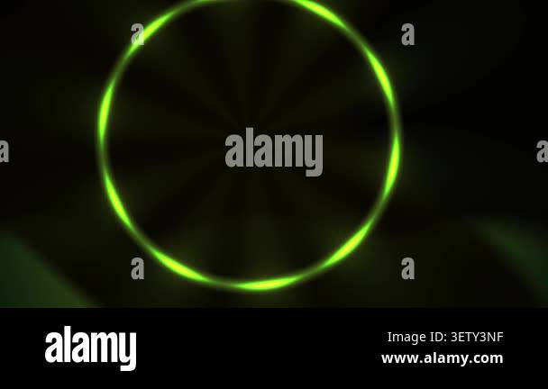 Glowing neon circle light on dark background Stock Video Footage - Alamy