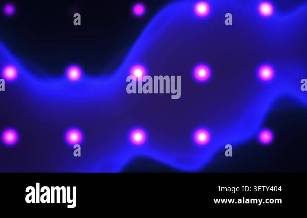 Glowing purple dots on a blue background with a wave-like pattern ...