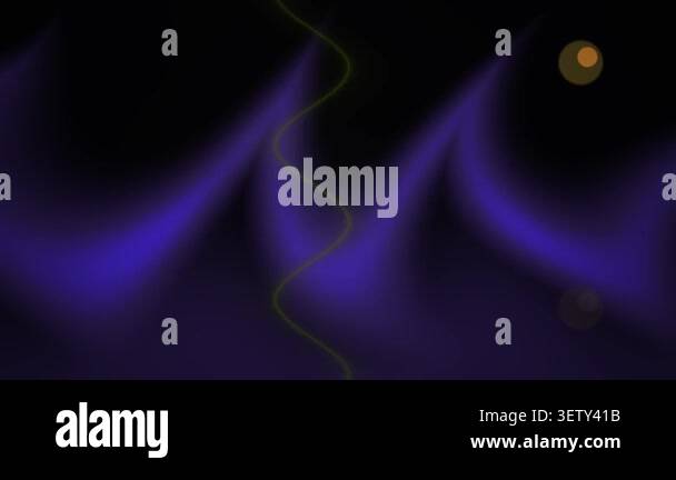 Glowing purple and green neon lights against a dark background with a ...