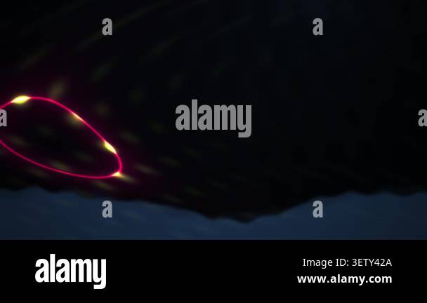 Glowing red light trails moving in a dark background Stock Video ...