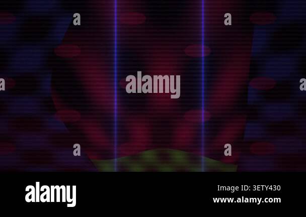 Dark abstract background with glowing purple light beams and red hues ...