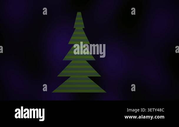 A green Christmas tree silhouette on a dark background with a white ...