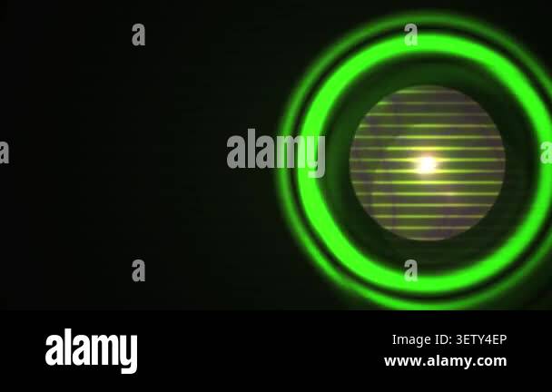 Glowing green neon lights on a dark background with a futuristic feel ...
