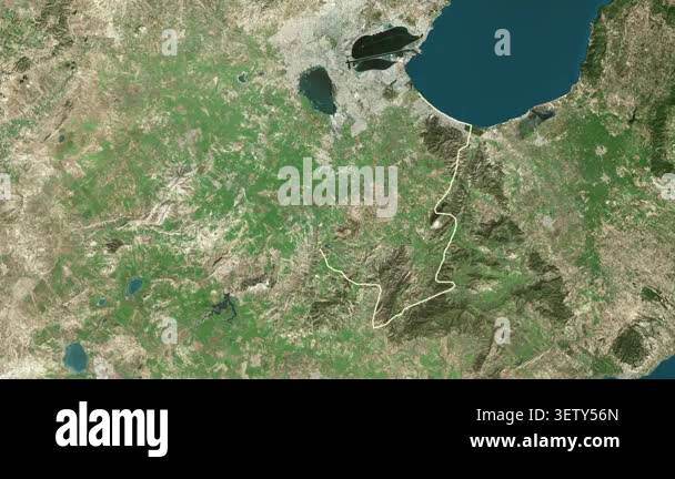 Ben Arous, Tunisia, extruded. Satellite Stock Video Footage - Alamy