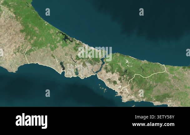 Istanbul, Turkiye, Turkey, extruded. Satellite Stock Video Footage - Alamy