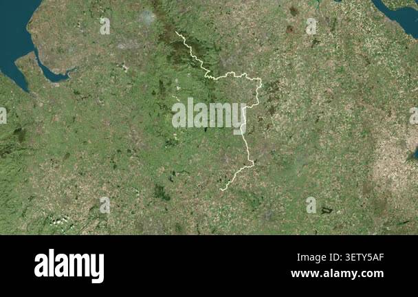 Derbyshire, England - Great Britain, extruded. Satellite Stock Video ...