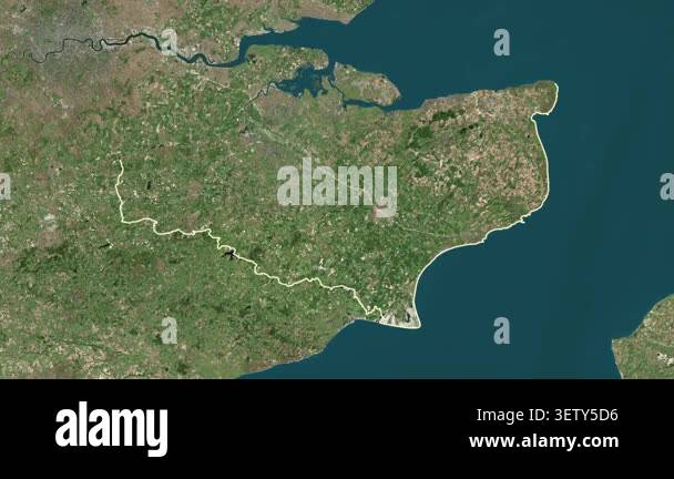 Kent, England - Great Britain, extruded. Satellite Stock Video Footage ...