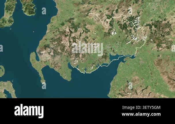 Dumfries and Galloway, Scotland - Great Britain, extruded. Satellite ...