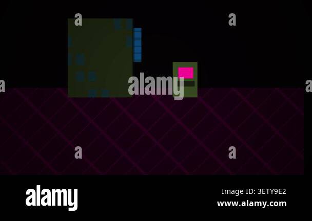 Glowing rectangles in a dark space with a black background Stock Video ...
