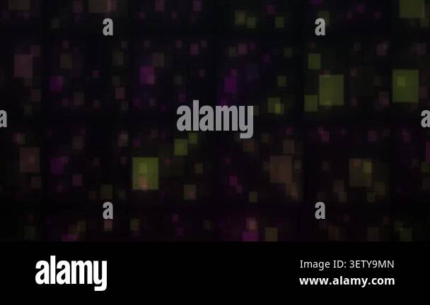 Glowing squares on a dark background with a white stripe Stock Video ...