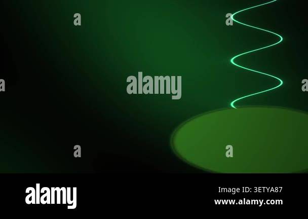 Glowing green neon shapes and lines on a dark background Stock Video ...
