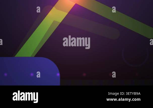 Vibrant multicolored beams crisscross a darkened area with glowing ...