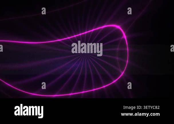 neon purple light abstract shapes on black background Stock Video ...