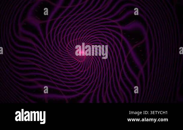 A mesmerizing purple spiral pattern with a bright pink center on a dark ...