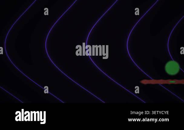 Neon lines and glowing orbs on a dark background representing ...