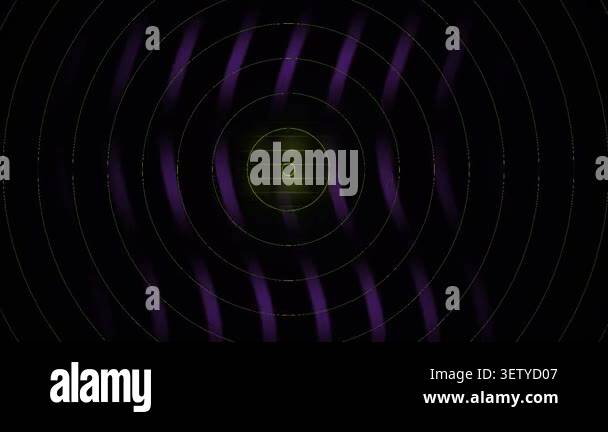 A futuristic abstract background with concentric circles and purple ...