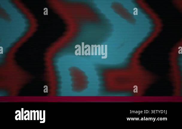 Blurry abstract shapes with red and blue outlines and a horizontal line ...