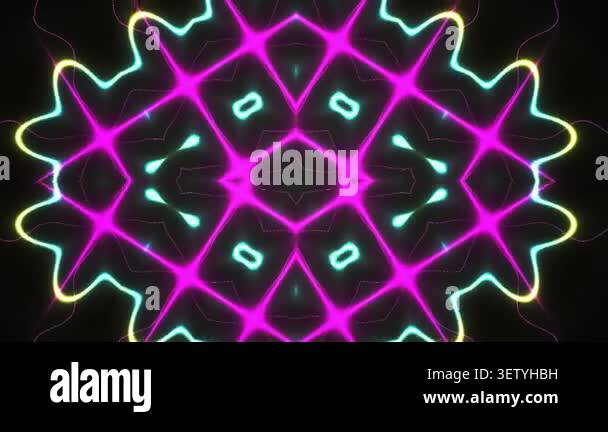 Collection of neon light designs on a dark backdrop Stock Video Footage ...
