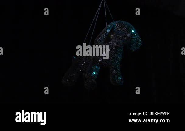 A handmade mirror mosaic disco ball sculpture shaped like a dachshund ...