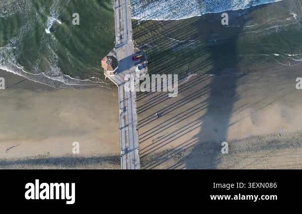 Direct overhead views capture geometric precision of Huntington Beach ...