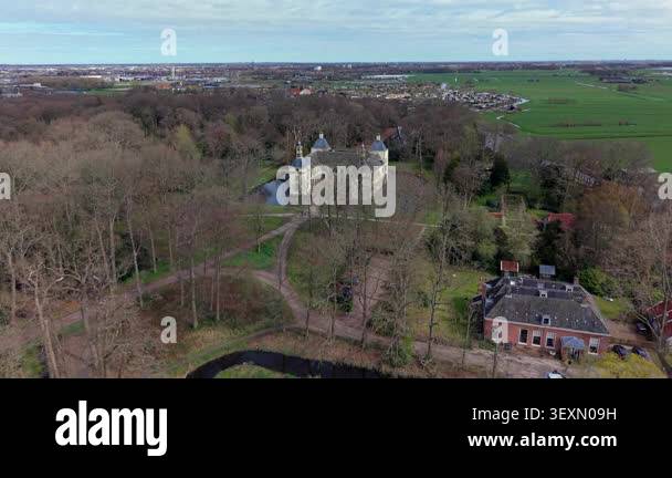 A captivating high-angle aerial drone photograph capturing a historic ...