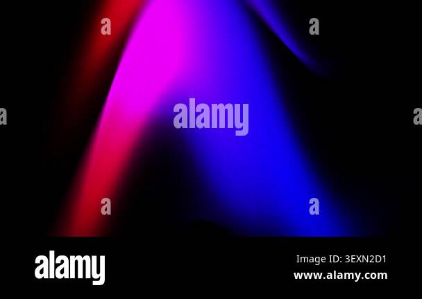 Abstract motion graphics of grainy neon gradient wave moving on black ...