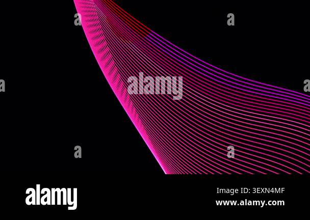 Abstract 4K Motion Background with Fluid Flowing Pink and Violet Wave ...