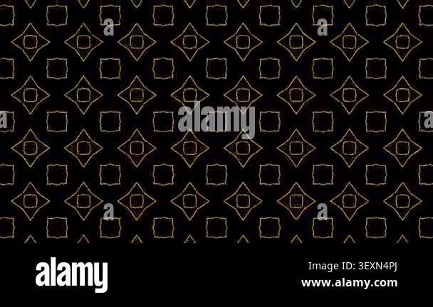4K Motion Graphic Luxury Golden Geometric Interlocking Pattern with ...
