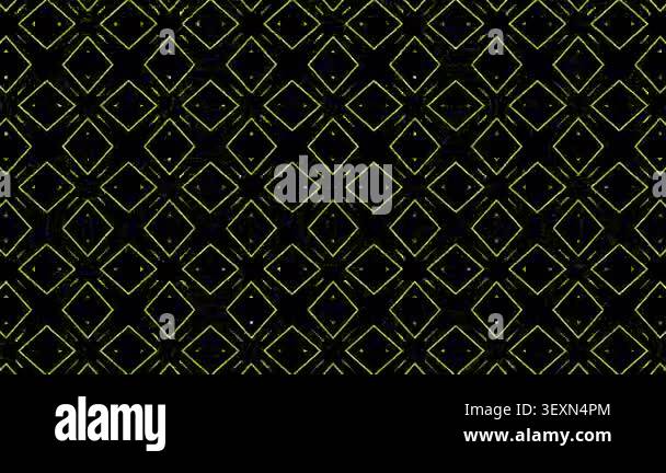 4K Motion Graphic Abstract Acid Yellow Diagonal Rhomboid Grid with ...