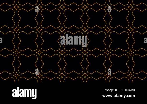 Abstract 4K Motion Background with Symmetrical Gold Art Deco Geometric ...