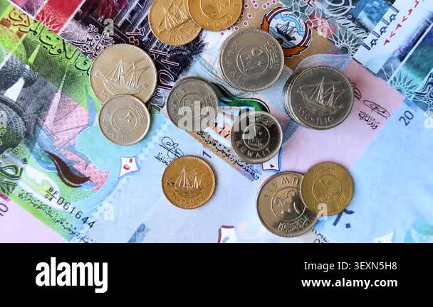 Kuwait paper money, dinar banknotes as currency for exchange or travel ...