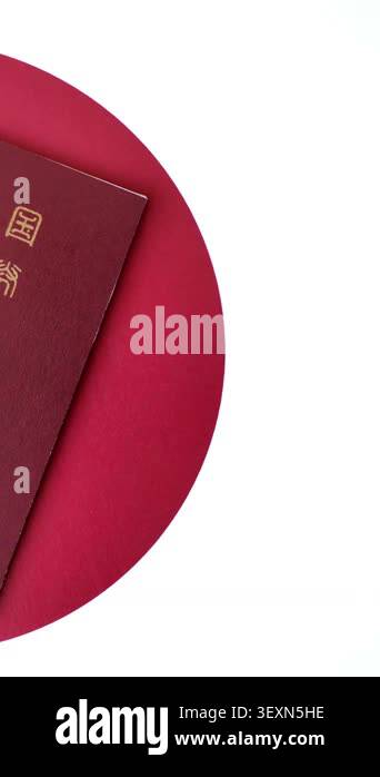 Japanese passport or id document with tickets for flight, travel ...