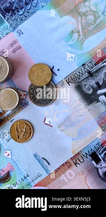 Kuwait paper money, dinar banknotes as currency for exchange or travel ...