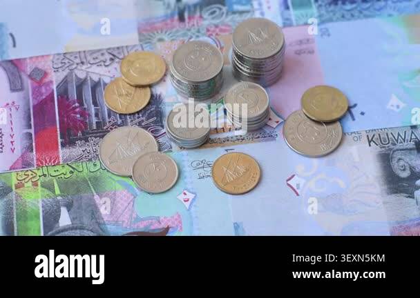 Kuwait paper money, dinar banknotes as currency for exchange or travel ...