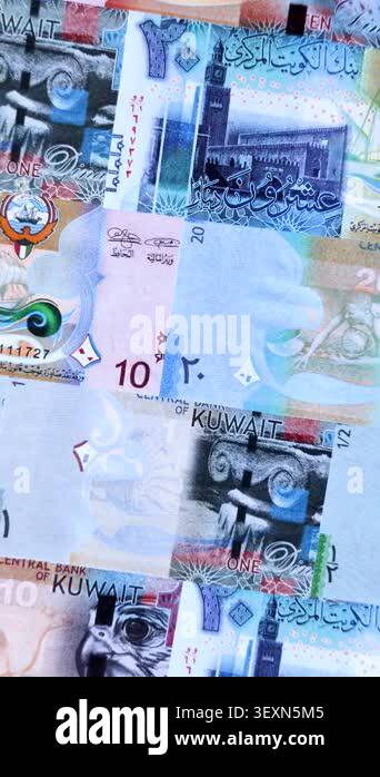 Kuwait paper money, dinar banknotes as currency for exchange or travel ...