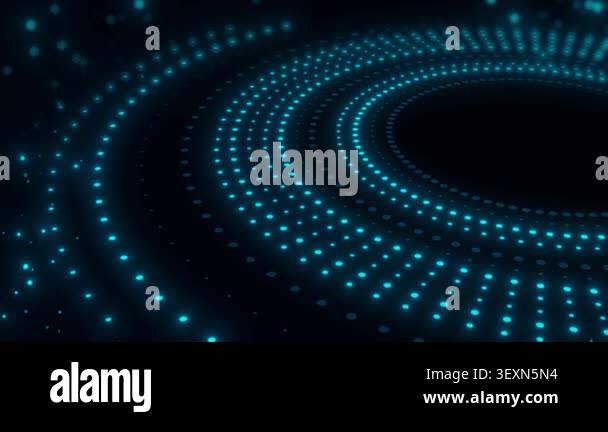 Glowing Blue Data Dots with Digital Abstract Background Stock Video ...