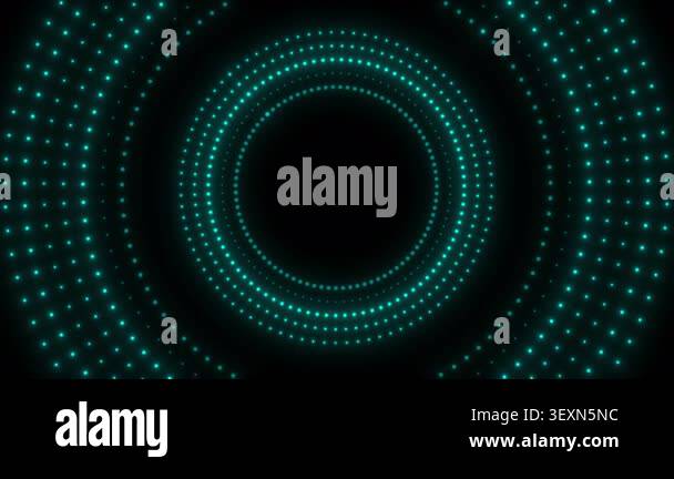 Abstract Blue Glowing Dots Circle Pattern Video Animated Background ...