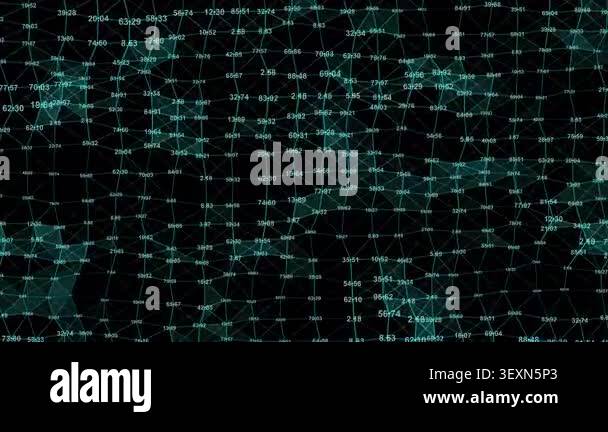 Abstract Blue Waves Polygonal, Cyber Structure Data Connection Stock ...