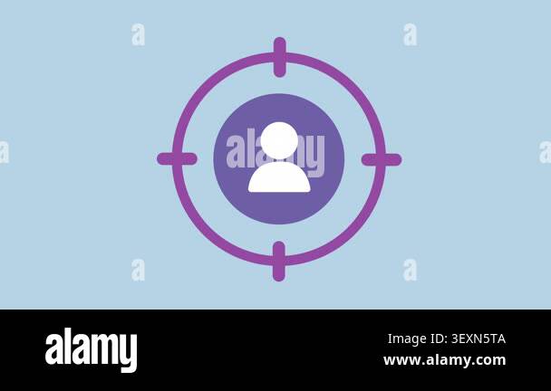 Target User Icon 2d Animation with Alpha Matte Stock Video Footage - Alamy