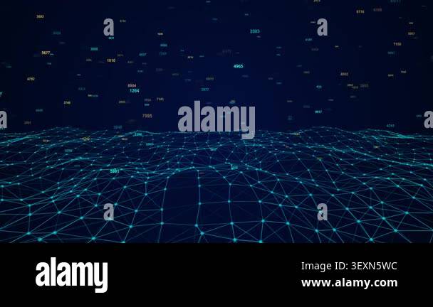 Technology Data Network Connections Video Animated Background Stock ...