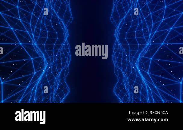 Futuristic Network Technology Plexus Concept Stock Video Footage - Alamy